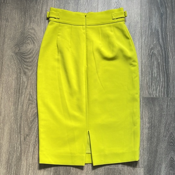 ANTONIO MELANI | Skirts | Sleek And Bright Chartreuse High Waisted Pencil Skirt | Poshmark